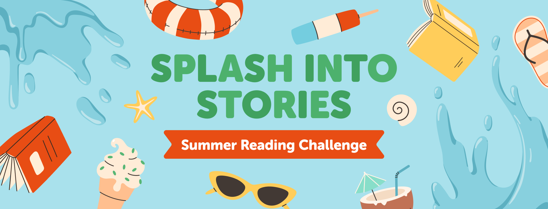 Beanstack 2025 Sponsored Summer Reading Challenge Page